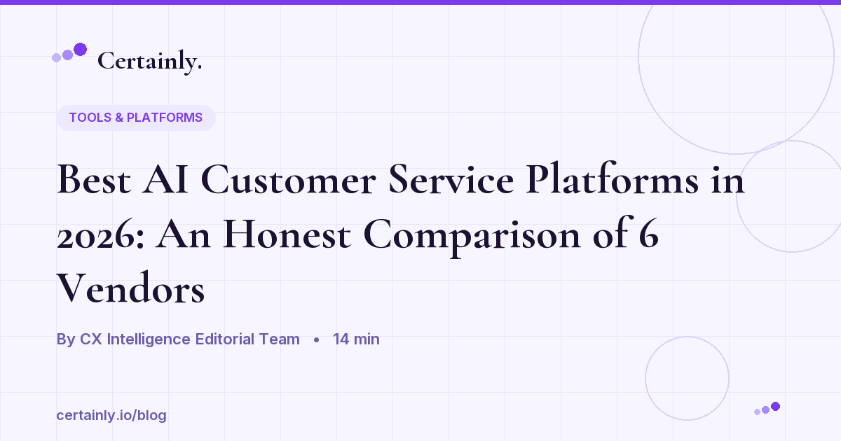 Best AI Customer Service Platforms 2026: 6-Vendor Comparison | Certainly